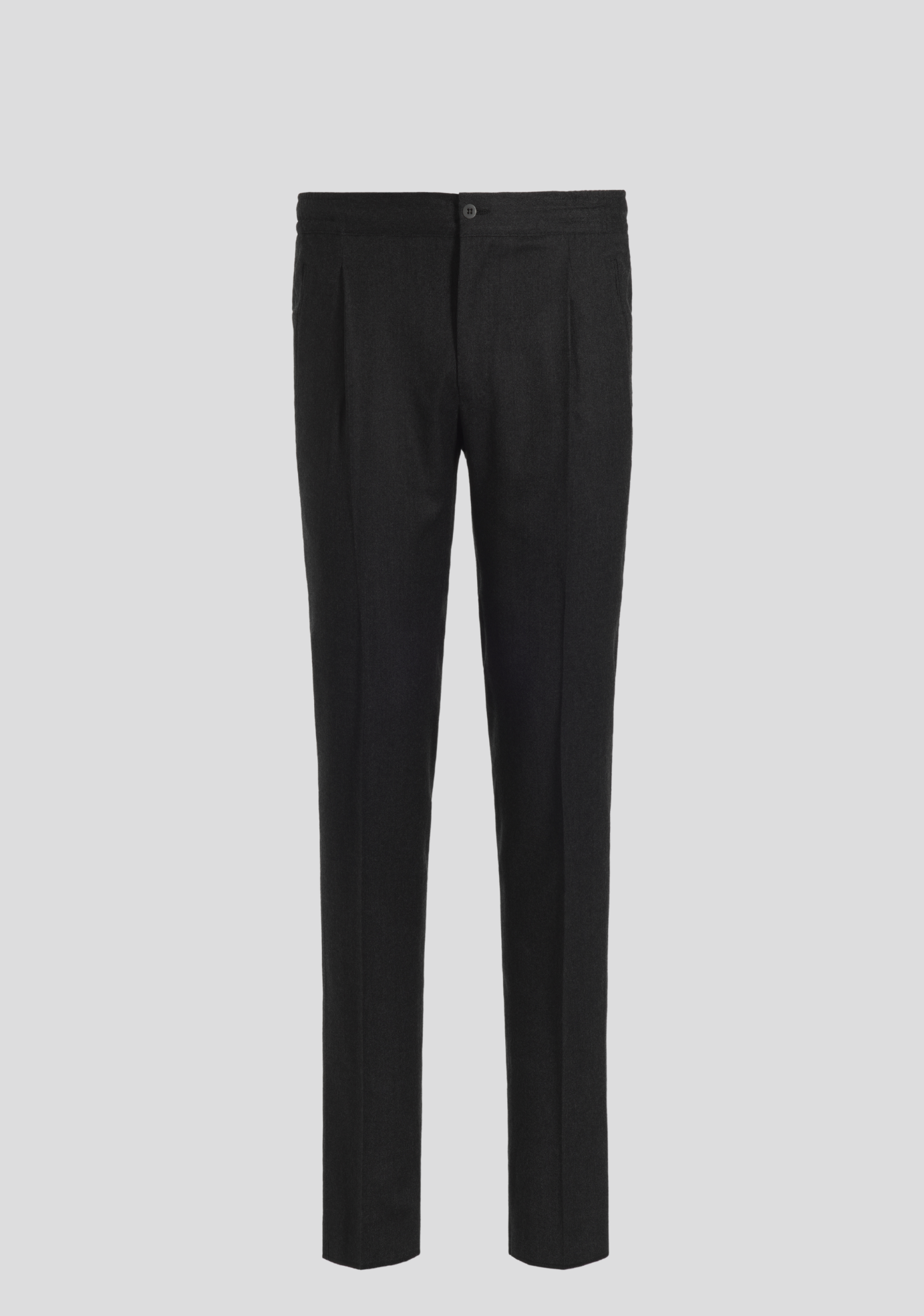 Grey Flannel Drawstring Trousers – Sartorio Napoli
